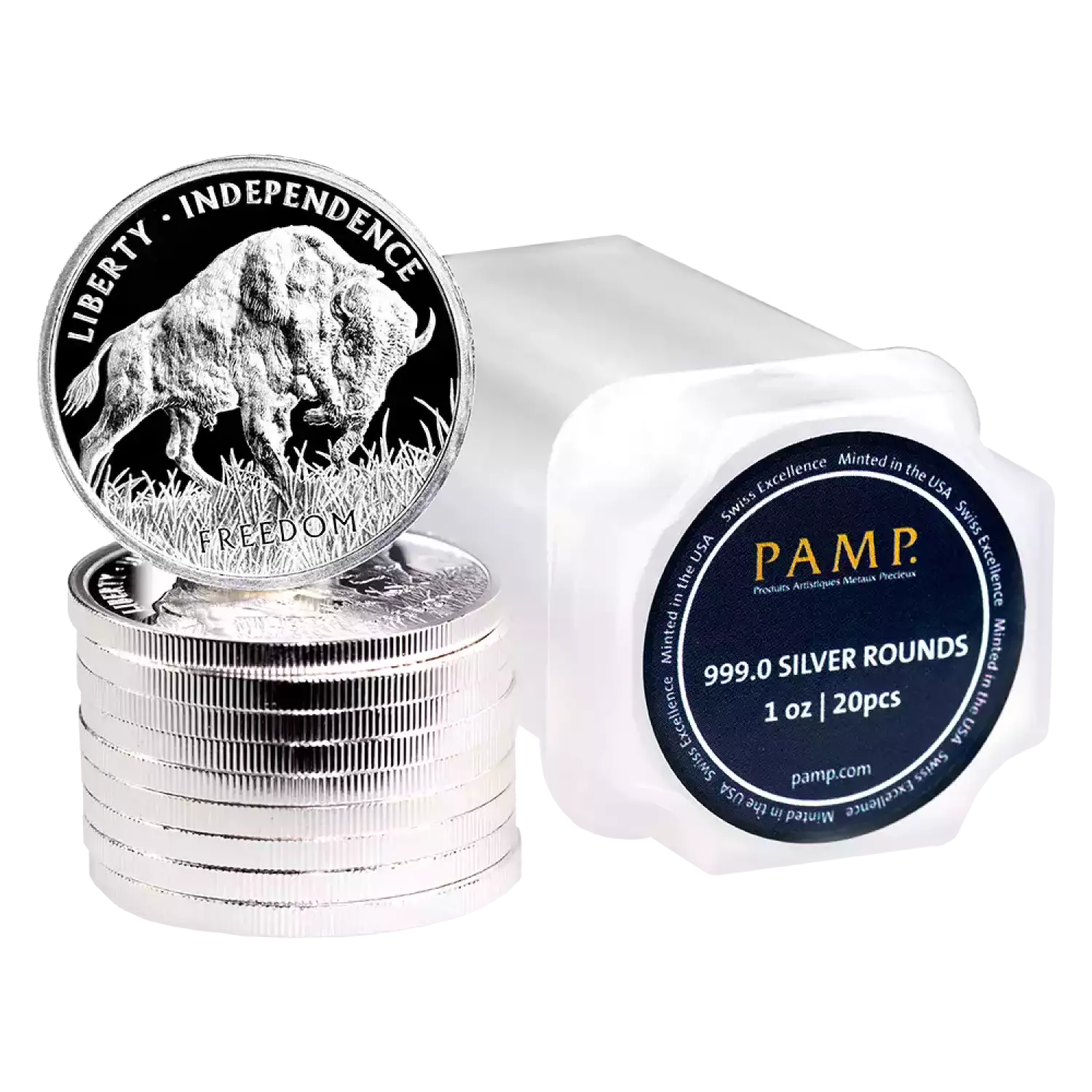 1 oz PAMP Silver Buffalo | PAMP Suisse Silver - Stackers Gold Bullion, LLC