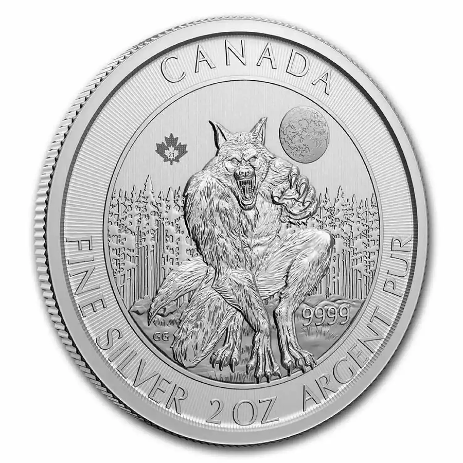 2021 Canada 2 oz Silver Creatures of the North Werewolf - Stackers Gold ...